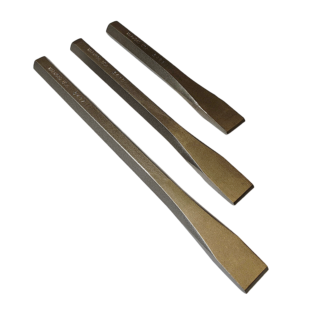 3/4" Cold Chisel Set - 8", 10", 12" OAL – Warwood Tool